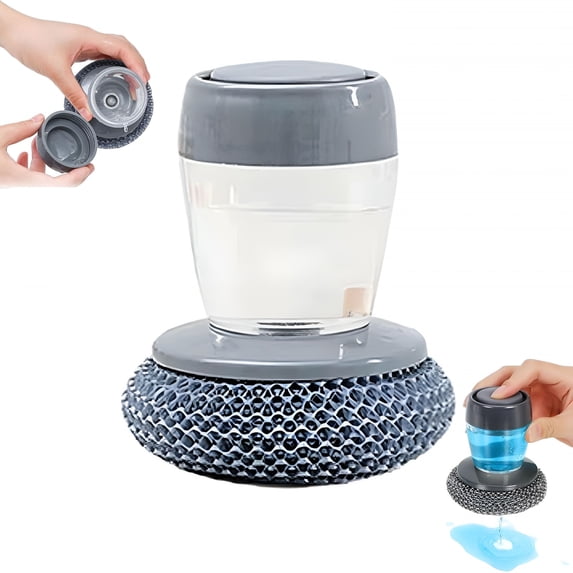 ACDANC Comfort Grip Soap Dispensing Kitchen Scrub,Kitchen Scrub Brush ...