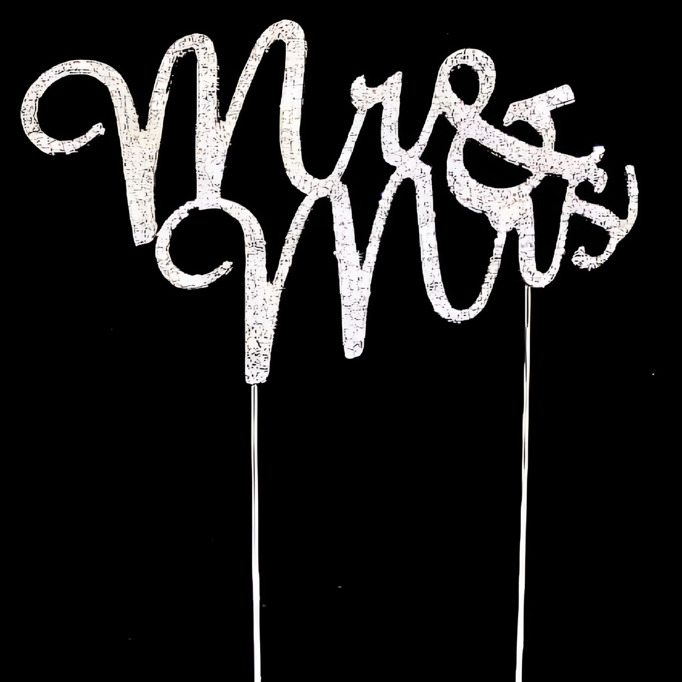 ACDANC Crystal Cake Toppers Mr and Mrs Wedding Cake Toppers - Walmart.com
