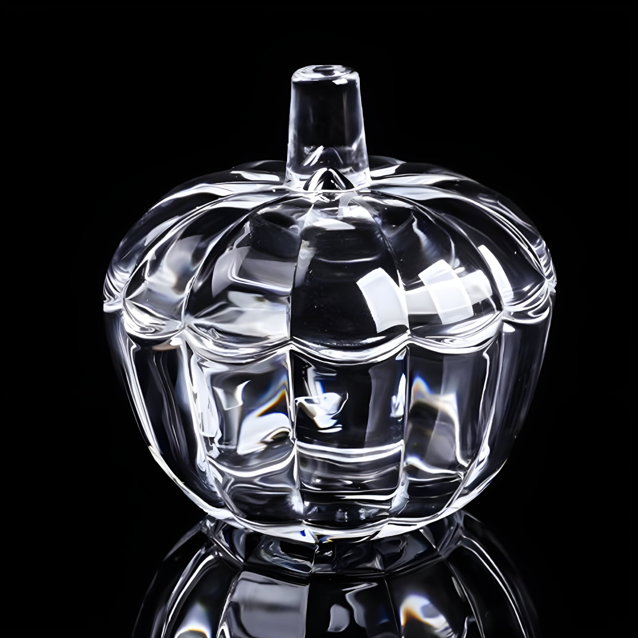 ACDANC Crystal Pumpkin Jar with Cover,Glass Decorative Wedding Fall ...