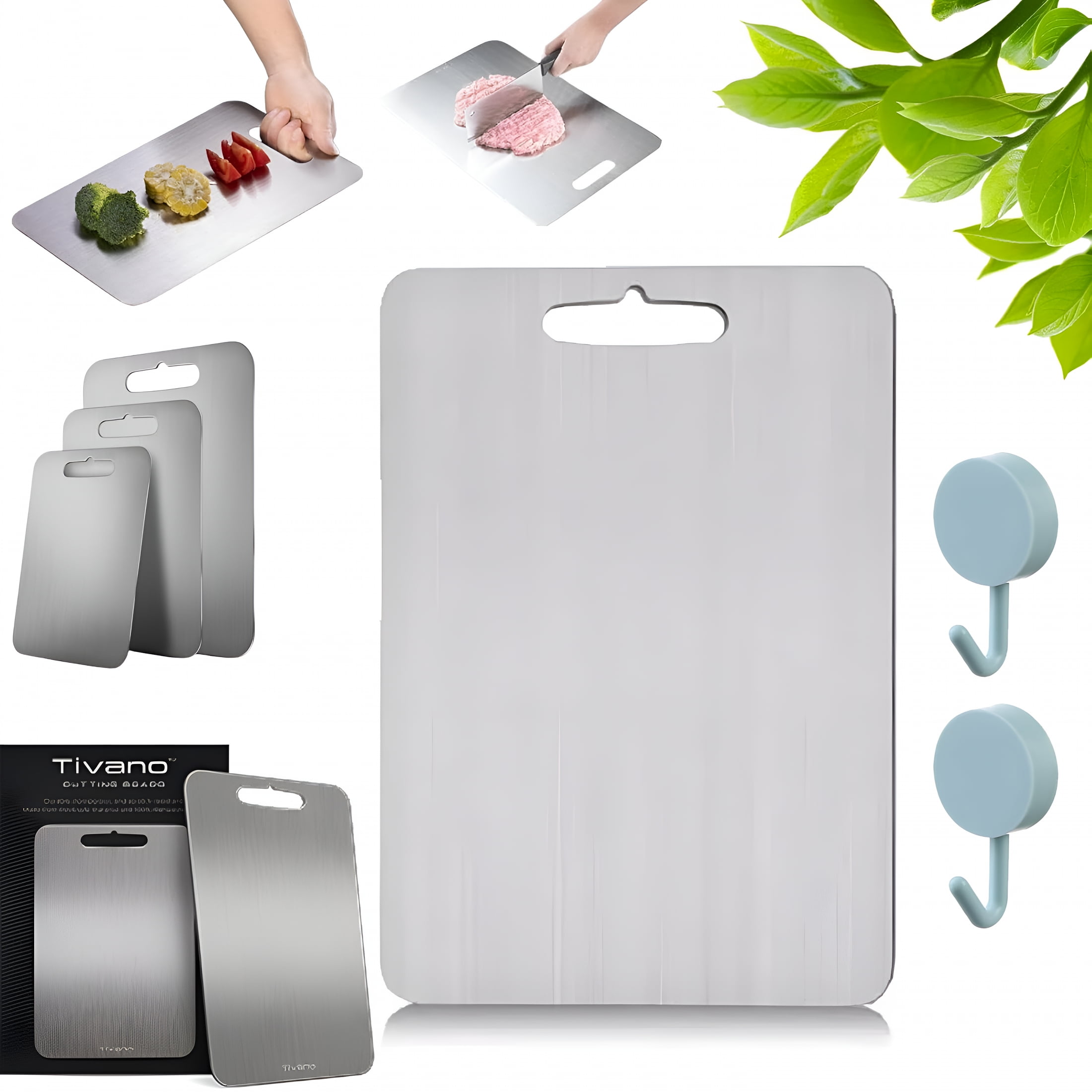 ACDANC Cutting Board,Titanium Cutting Boards for Kitchen,Stainless ...