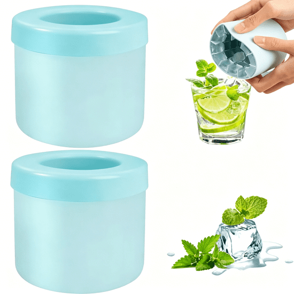 ACDANC Cylinder Silicone Ice Cube Mold,3D Ice Cubes Maker,Decompress ...