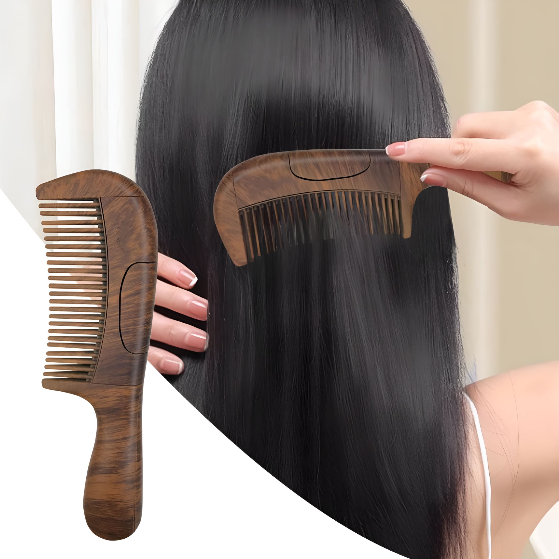 ACDANC Dandruff Comb Self Cleaning Scalp Massage Brush Wide Hollow ...