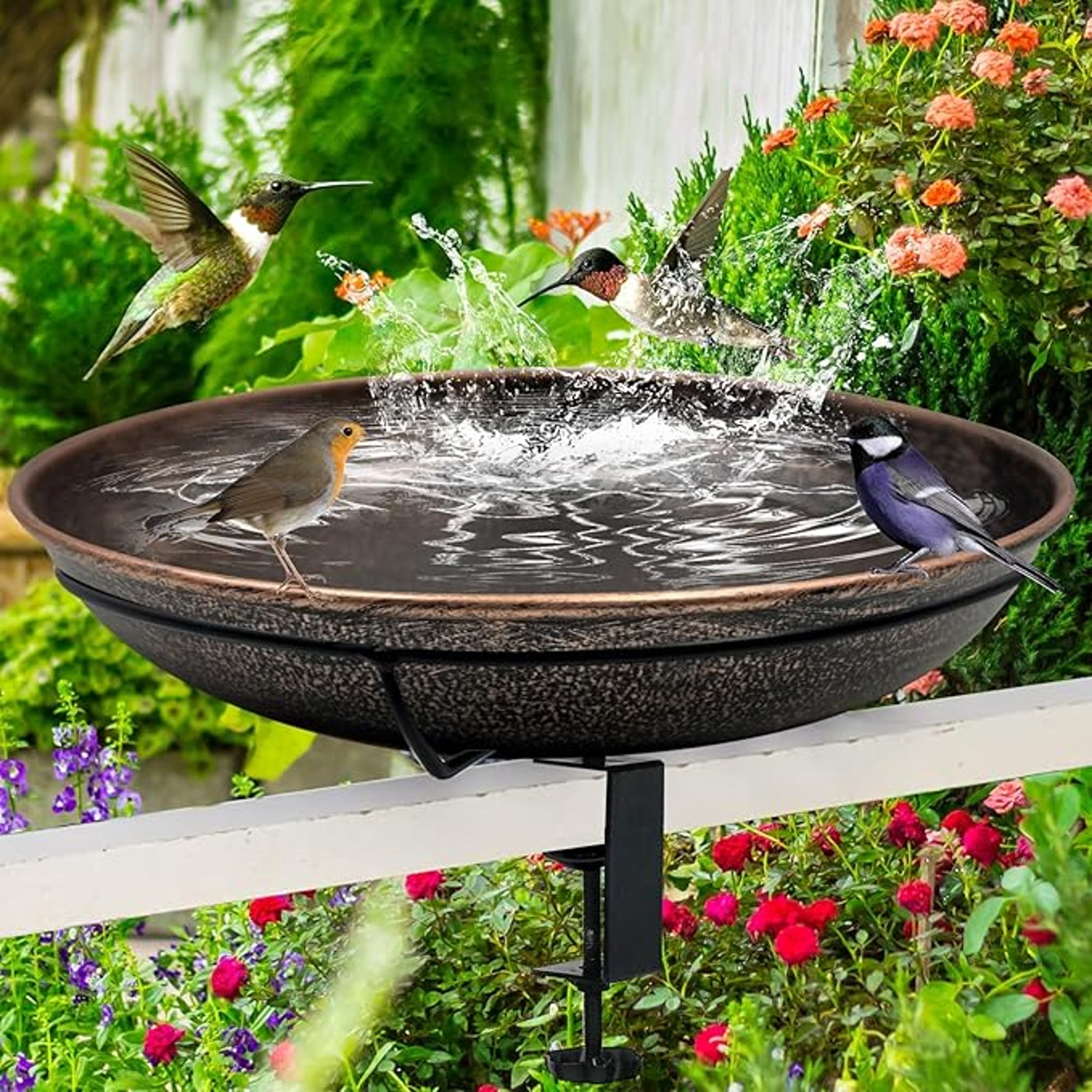 ACDANC Deck Mounted Bird Bath,Easy to Clean 12 Detachable Bath Bowl ...