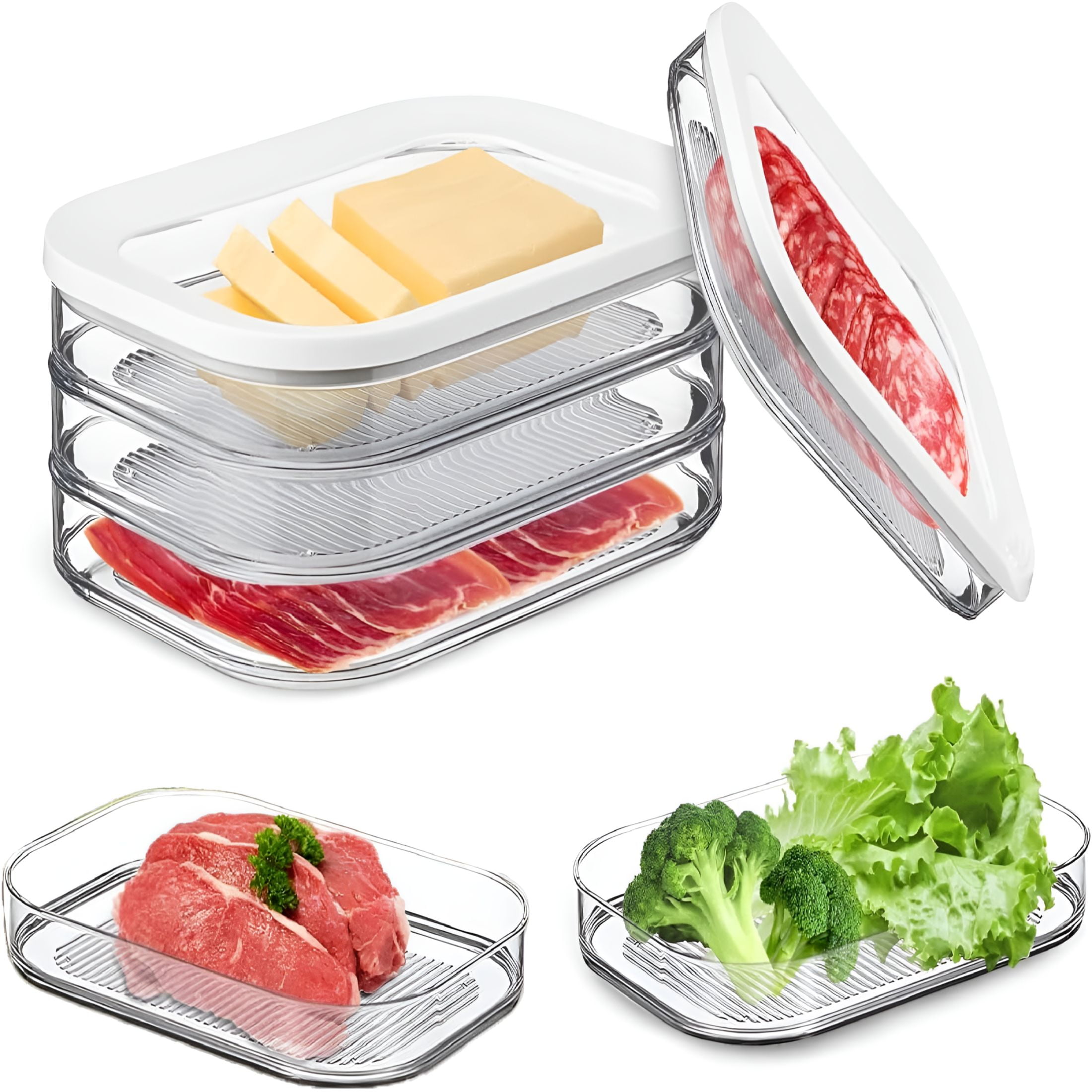 ACDANC Deli Meat Container for Fridge,Lunch Meat,Bacon,Cheese Meal Prep ...