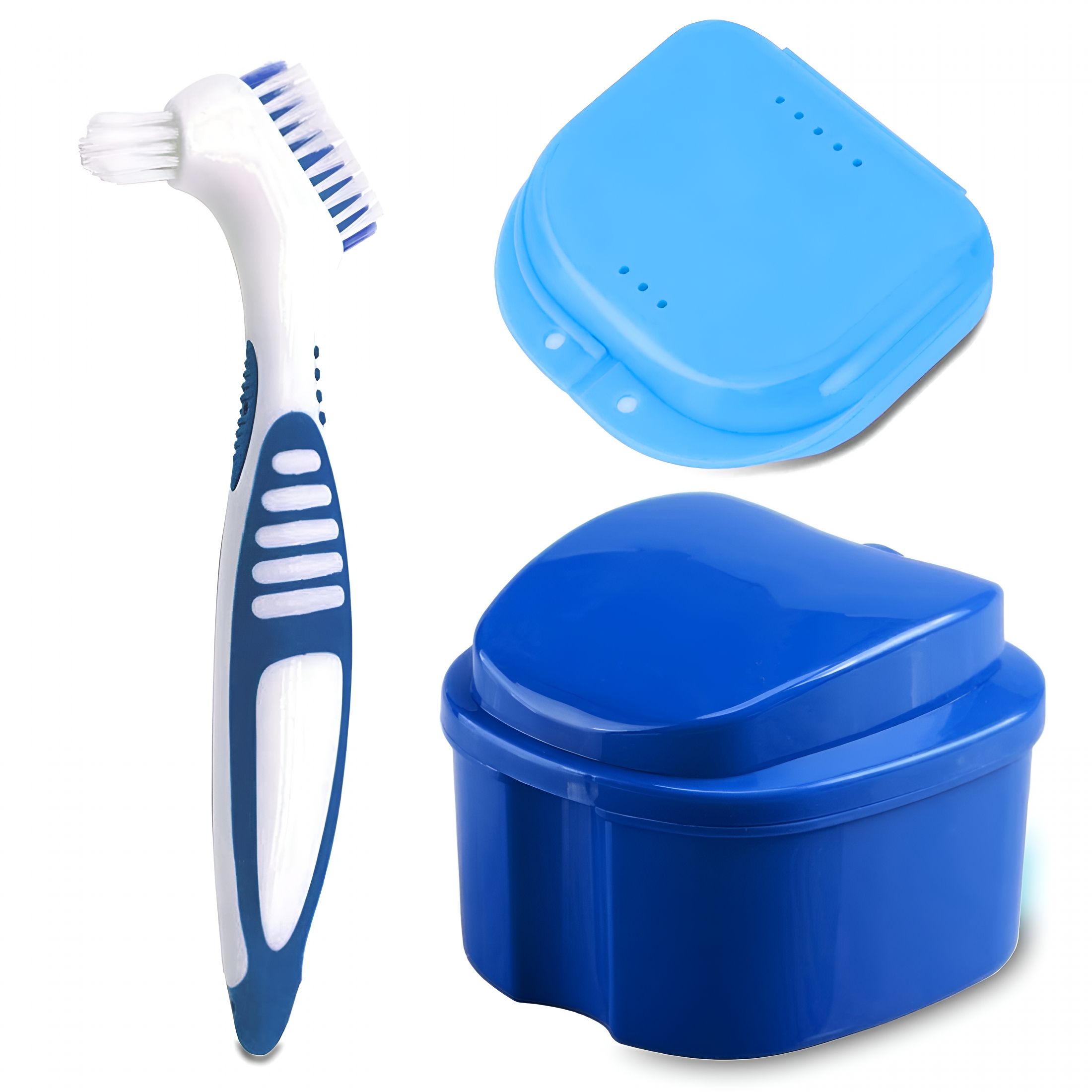ACDANC Denture Bath Case Cup with Denture Hygienicer Brush & Retainer ...