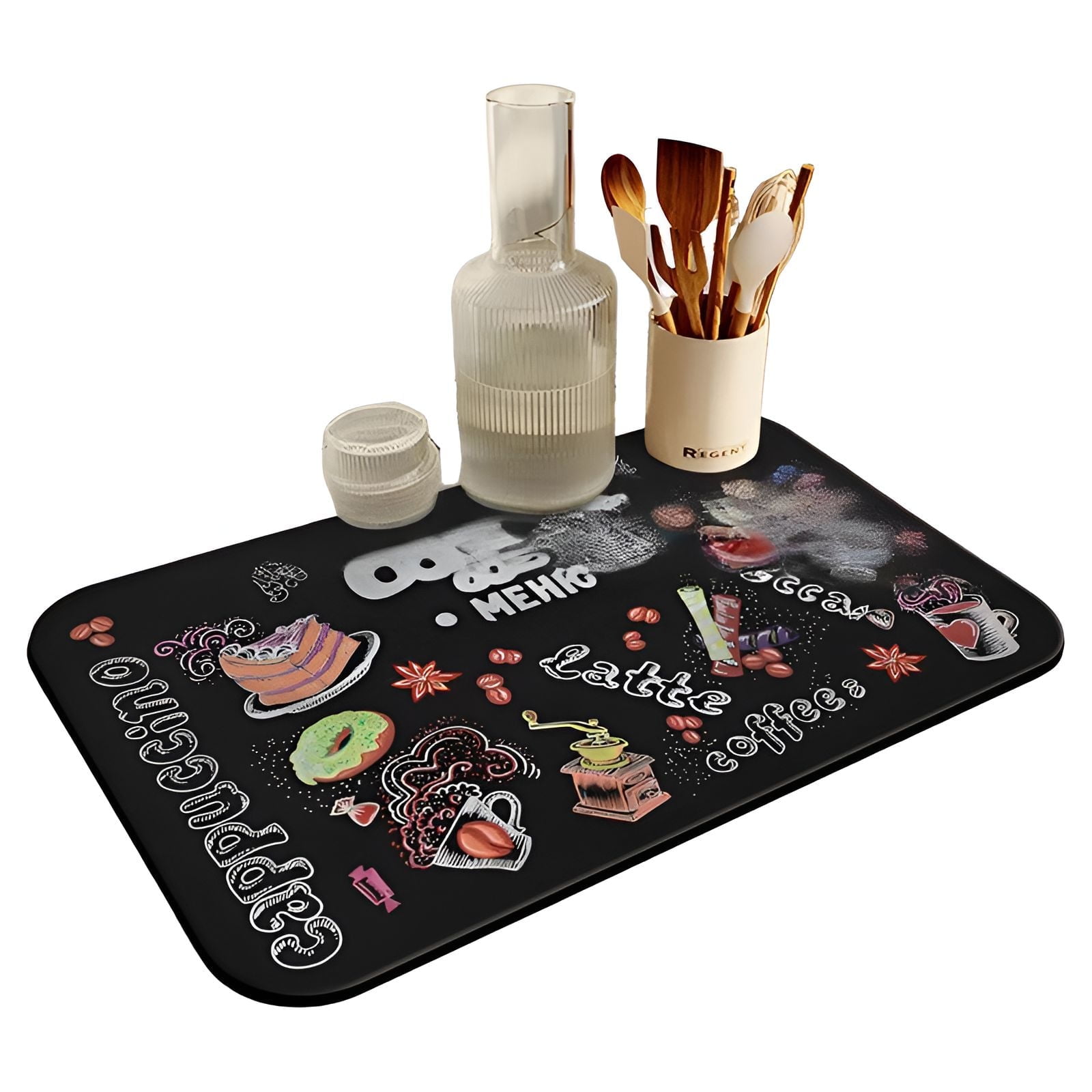 ACDANC Dish Drying Mat,Anti-Slip Surface Drying Matt Kitchen Counter ...