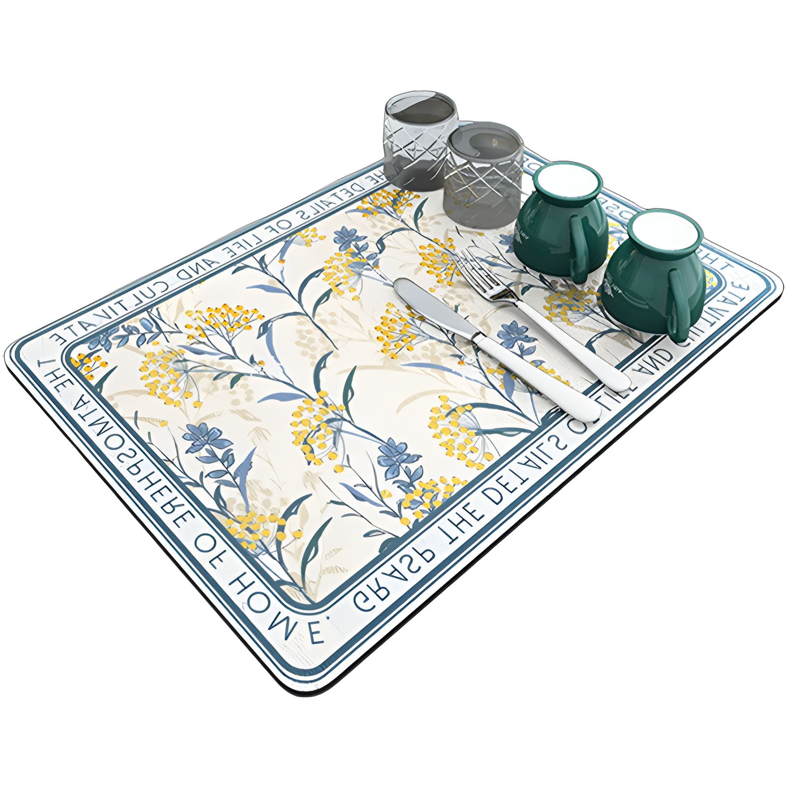 ACDANC Dish Drying Mat,Mildew-Resistant Design Drying Matt Kitchen ...