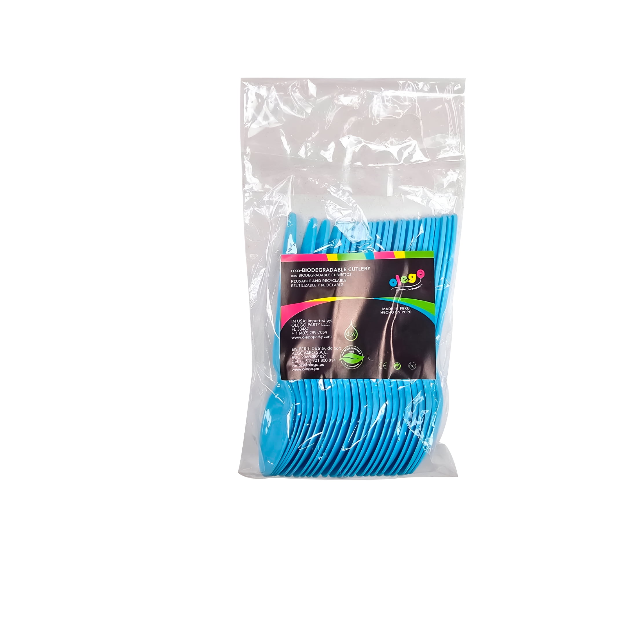 ACDANC Disposable Plastic Light Blue Spoons,24 Count,(1 Pack) - Walmart.com