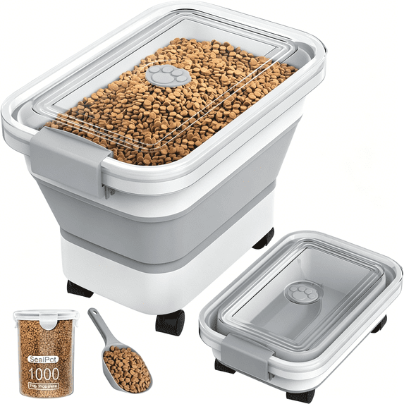 ACDANC Dog Food Storage Container,Dog Food Container with Transparent ...