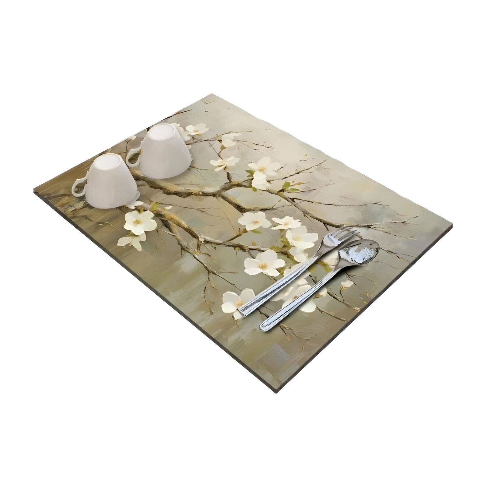 ACDANC Drying Mat for Kitchen Counter,Scratch-Proof Drying Matt Kitchen ...