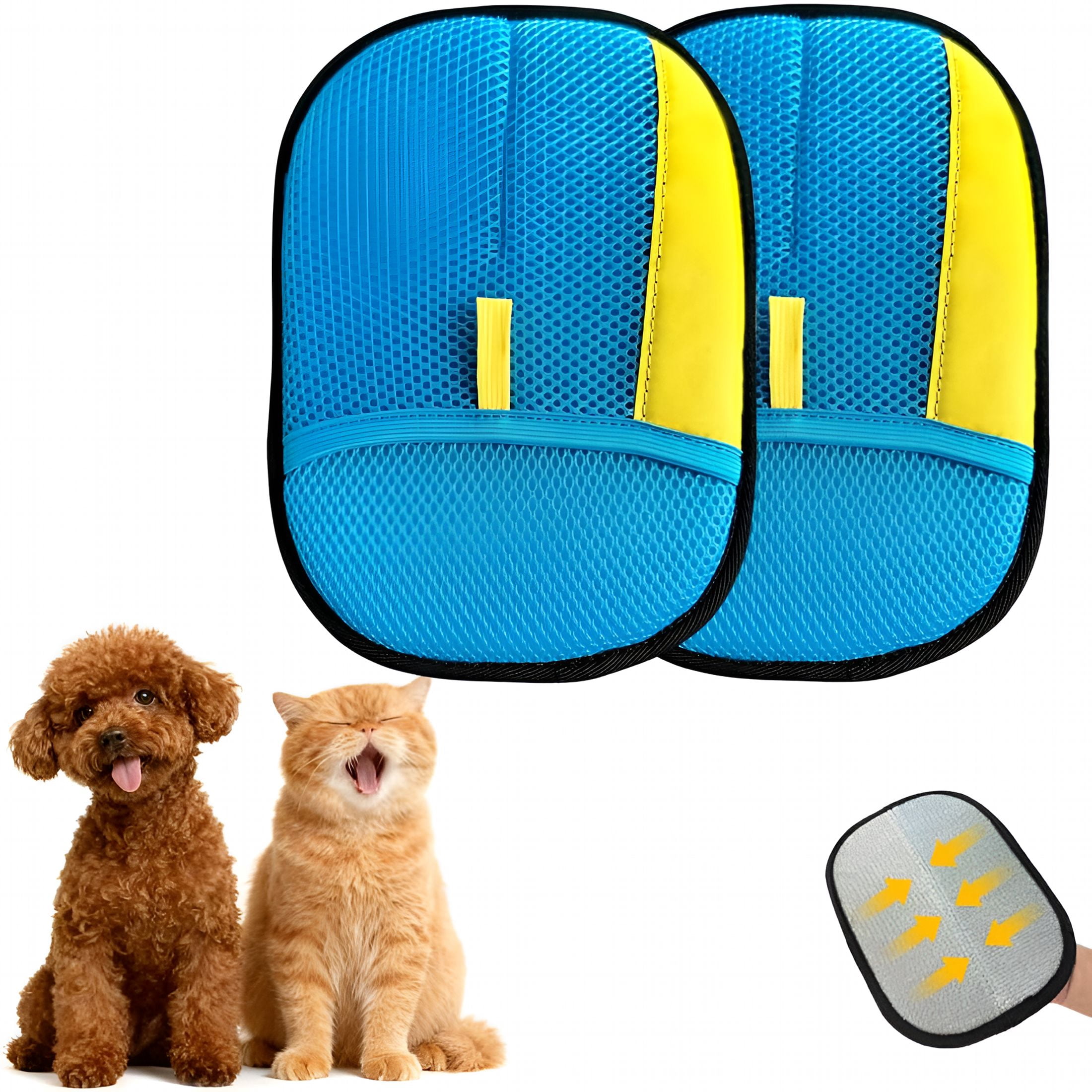 ACDANC Electrostatic Gloves for Pet Hair Removal,2Pcs Animal Fur ...