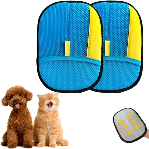 ACDANC Electrostatic Gloves for Pet Hair Removal,2Pcs Animal Fur ...