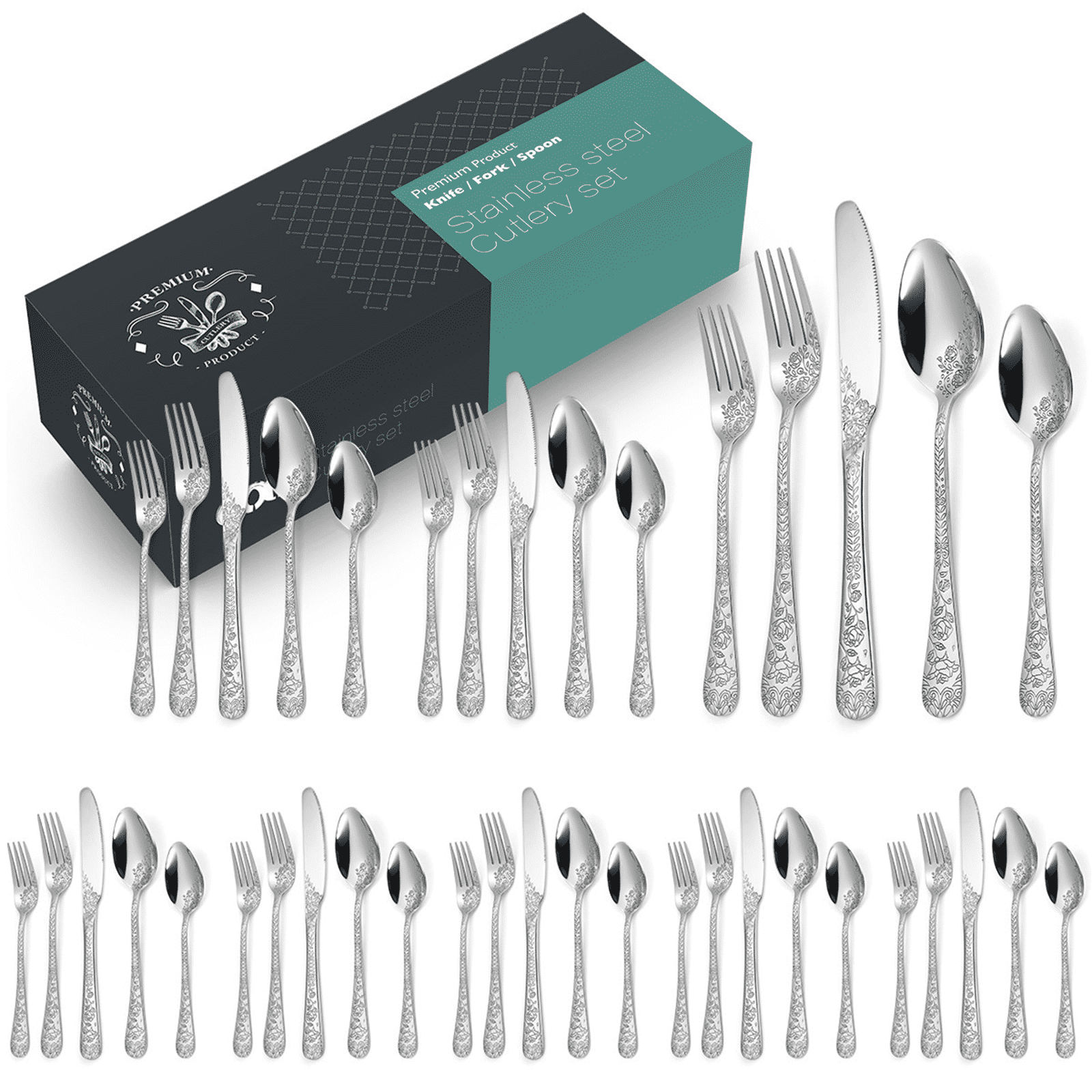 ACDANC Flatware Simple Yet Stylish Serving Spoons Stainless Steel Safe ...