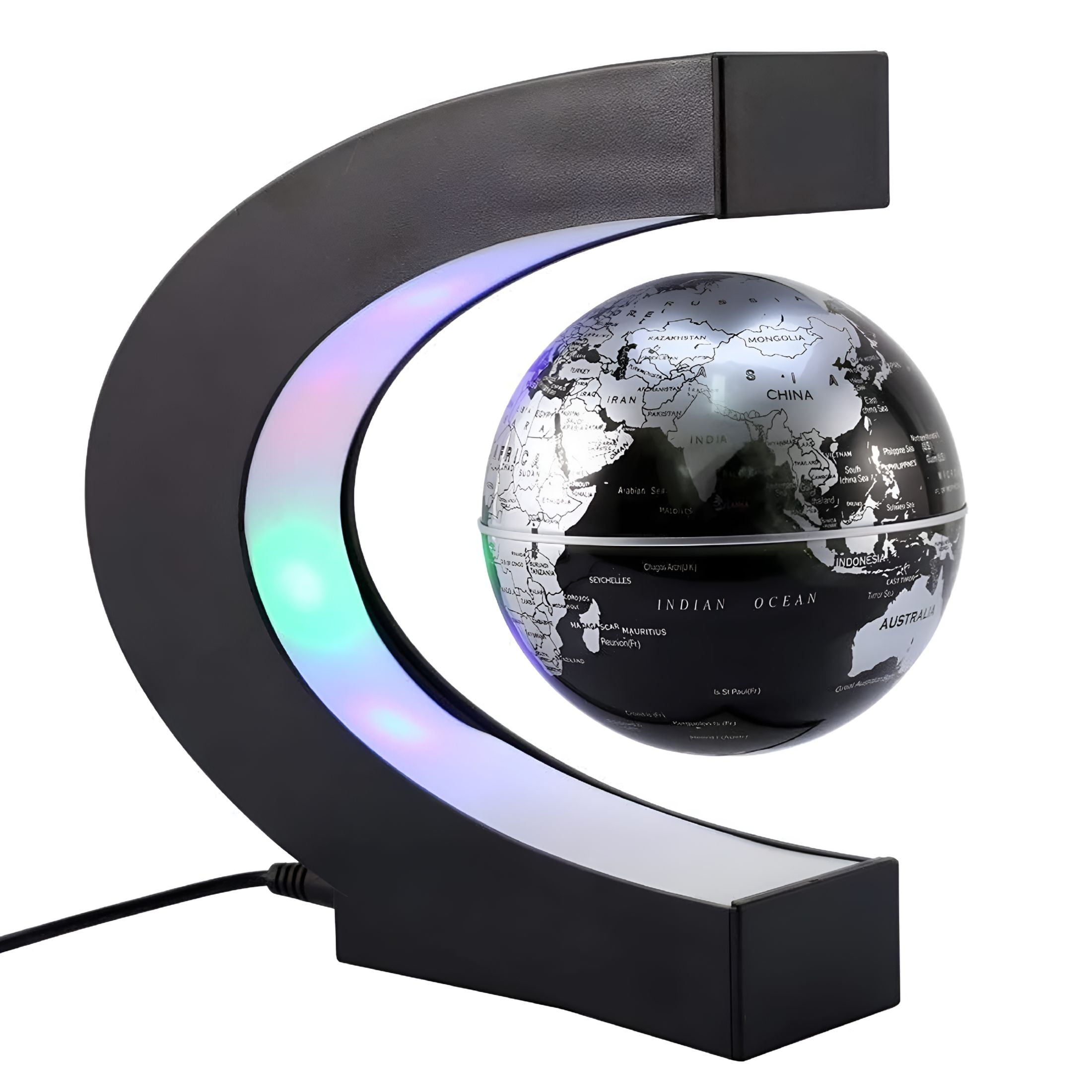 ACDANC Floating Globe Rotating World Map Earth Planet Ball with C ...