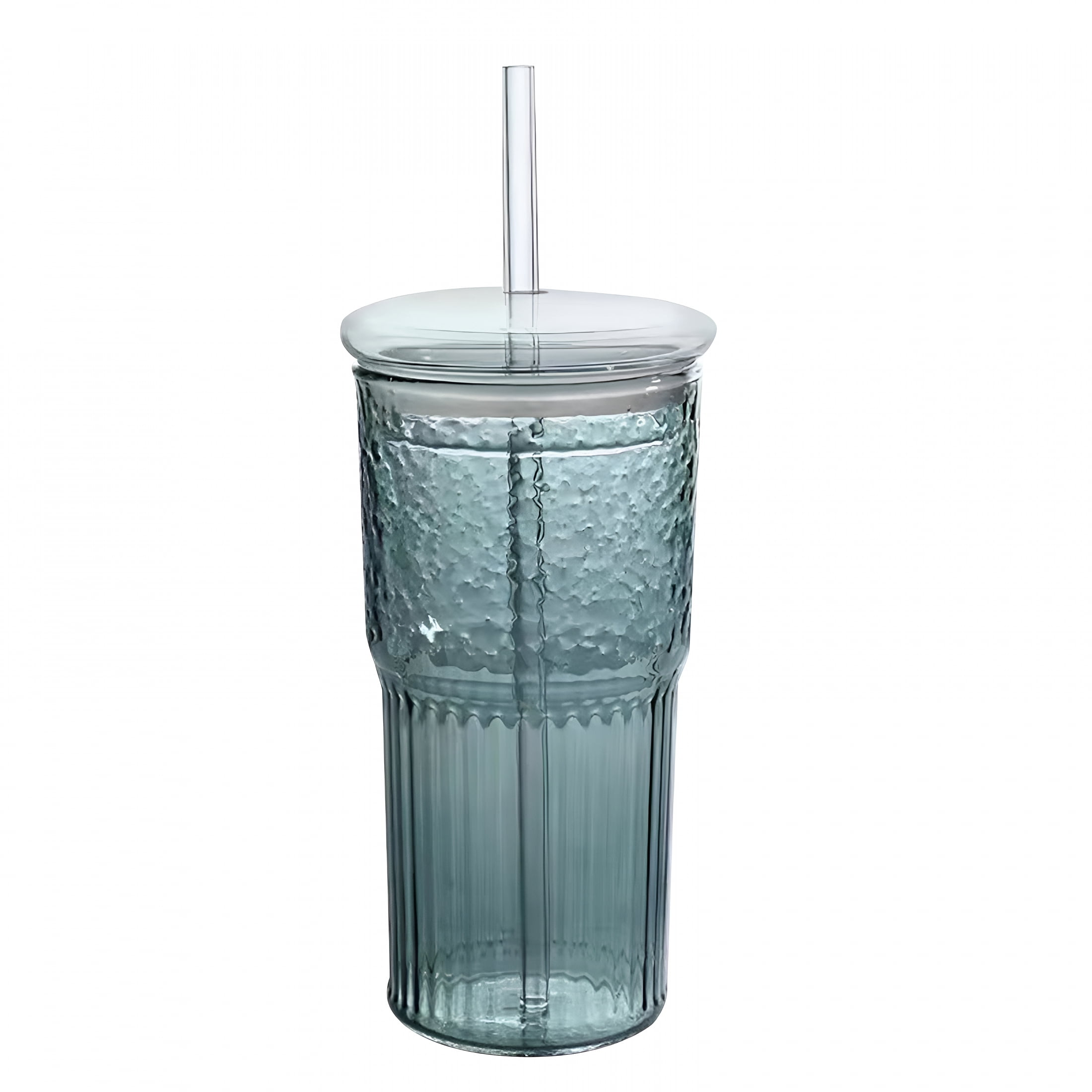 ACDANC Glass Cups with Lids and Glass Straws,20 Oz High Borosilicate ...
