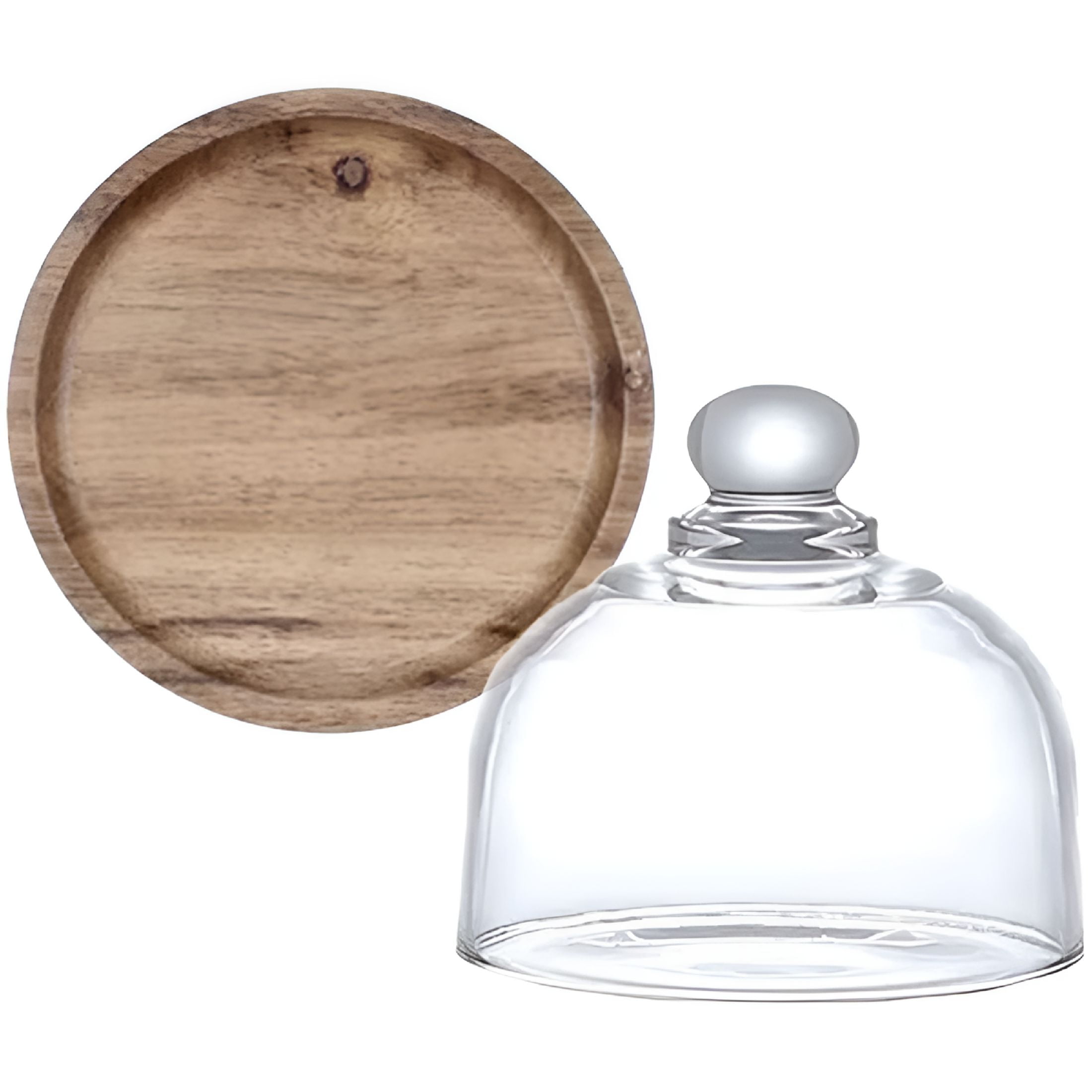 ACDANC Glass Lid Tray Cheese Its Covered Food Plate Cake Foretaste ...