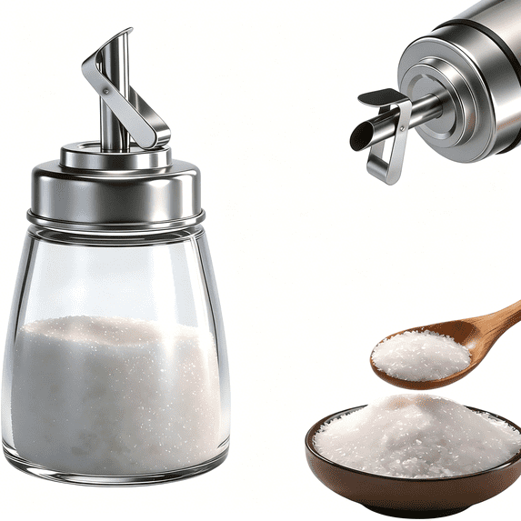 ACDANC Glass Sugar Jar,Sugar Container Sugar Dispenser with Pour Spout ...