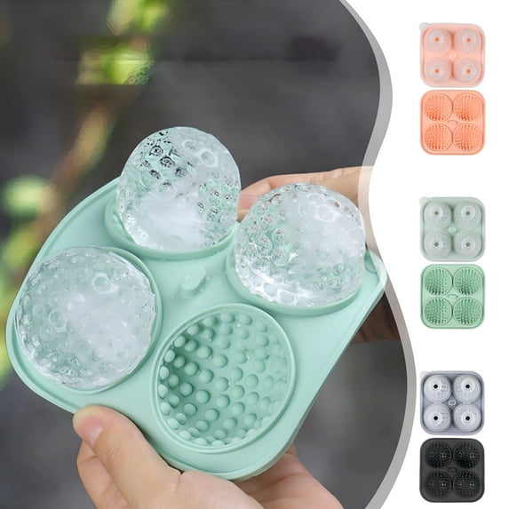 ACDANC Golf Ball Ice Mold,4-Cavity Golf Shaped Ice Cube Tray,Funny Ice ...