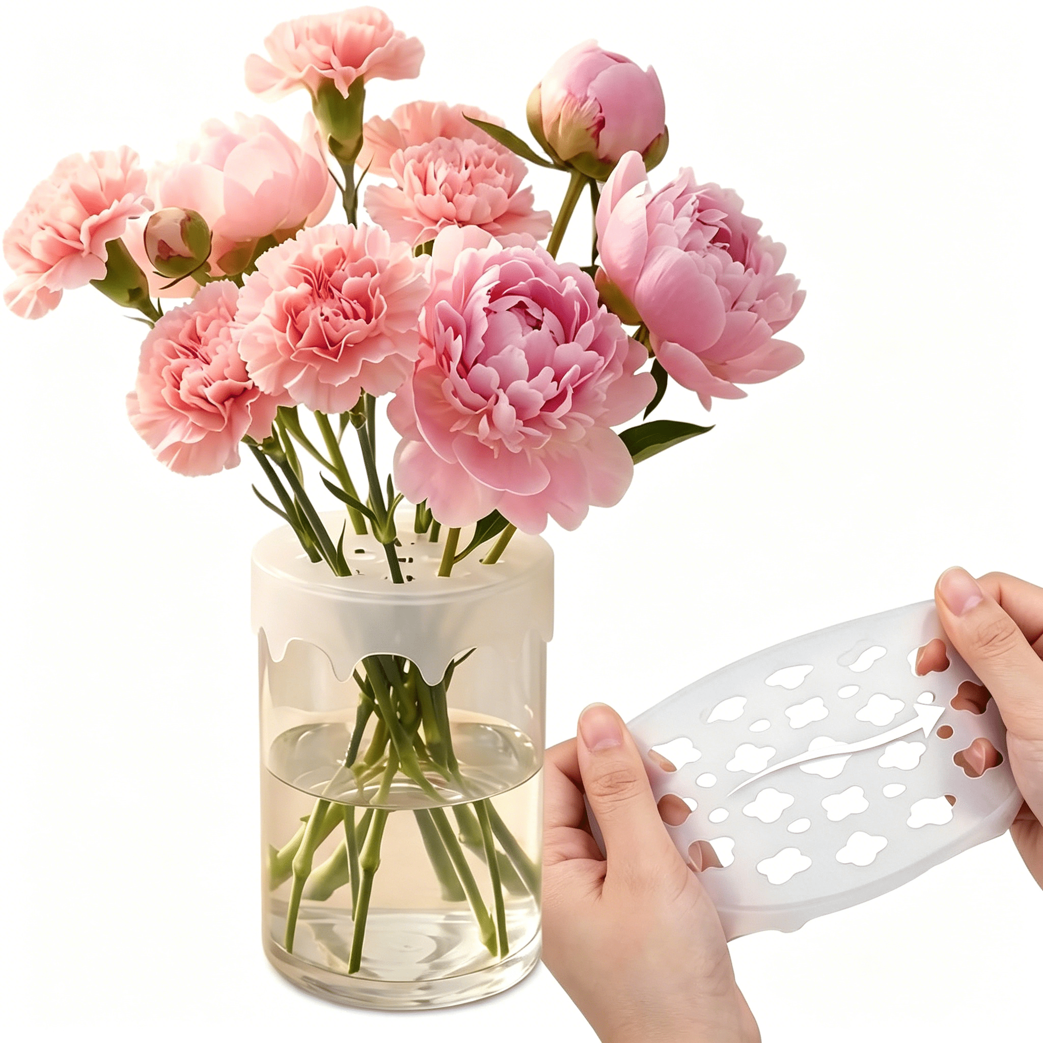 ACDANC Grid Silicone Flower Arrangement, Flexible Floral Stem Holder ...