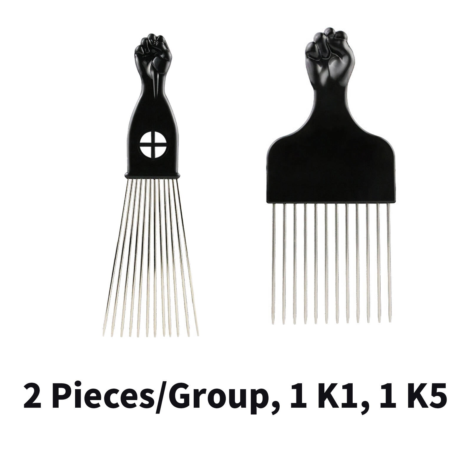 ACDANC Hair Pick,Stainless Steel Hair Comb,Two-Sided Detangling Comb ...