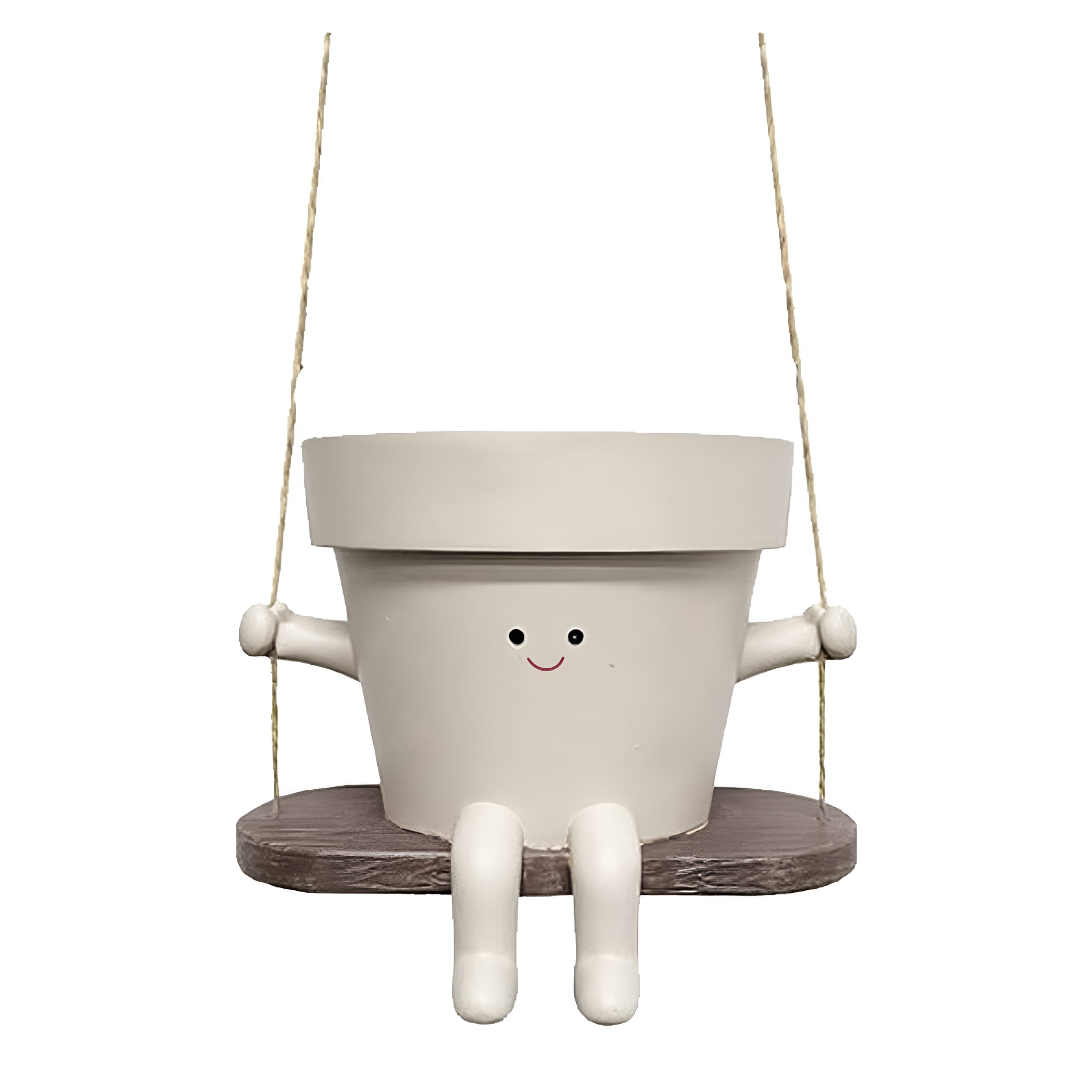 ACDANC Hanging Planter Swing Face Planter Pot - Cute Resin Head ...