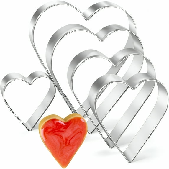 ACDANC Heart Cookie Cutter Set,5 Pieces Stainless Steel Small Biscuit ...