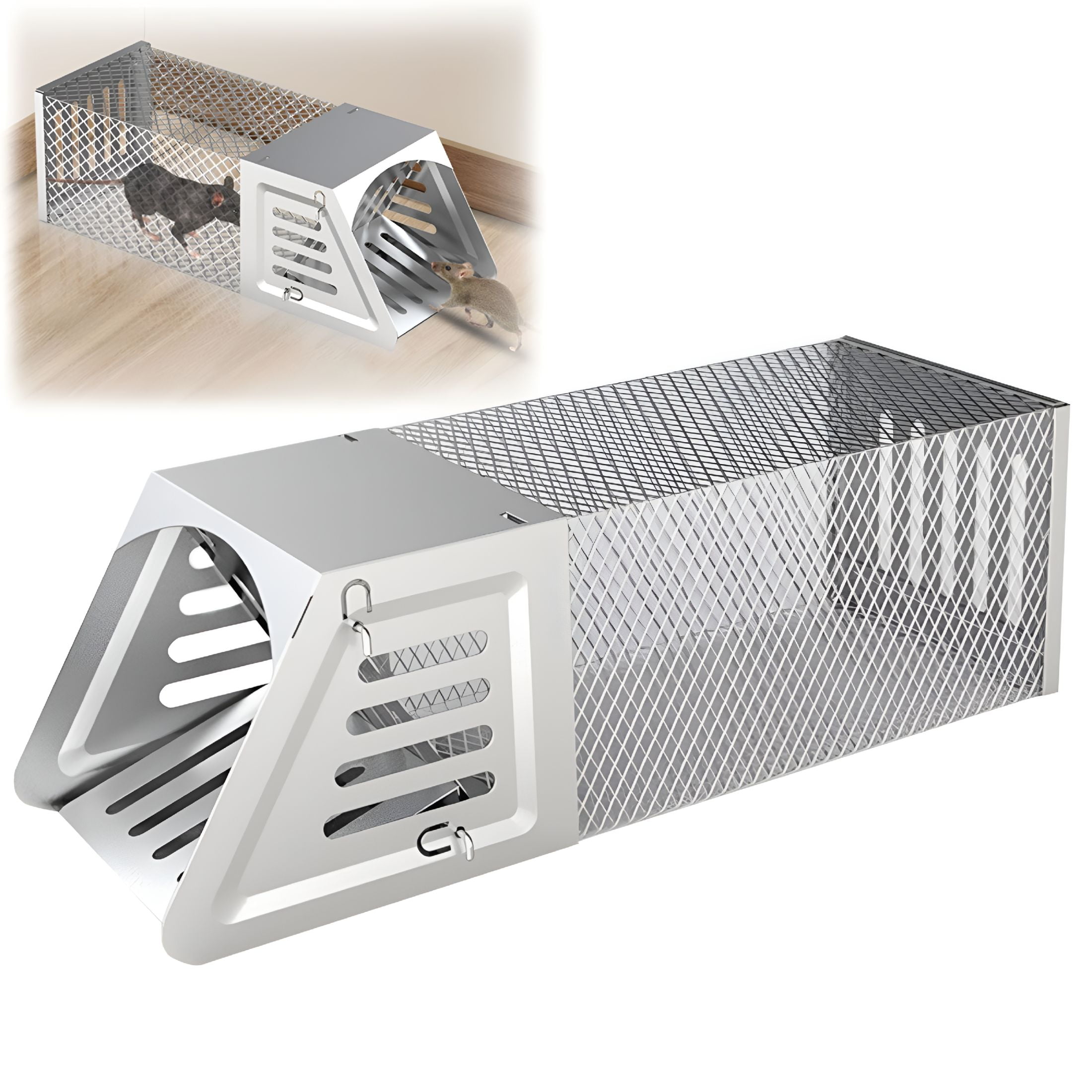 ACDANC Humane Mouse Trap,Automatic Continuous Cycle Rat Trap Cage,Metal ...