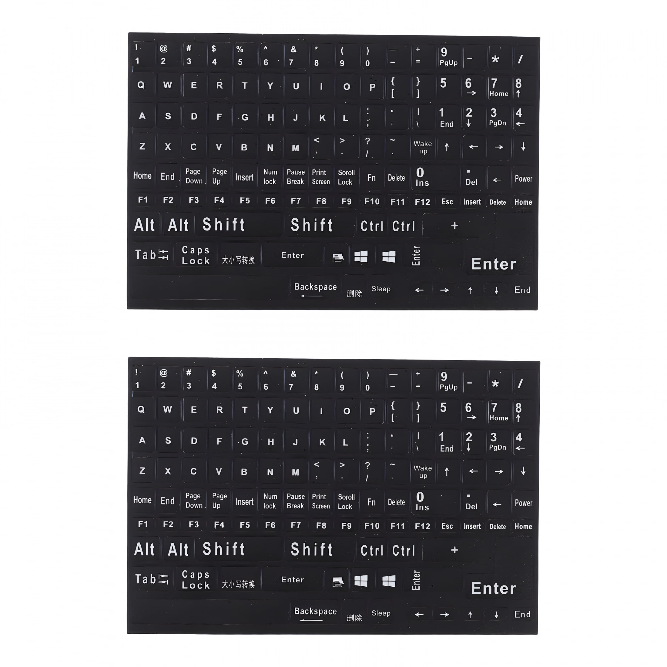ACDANC Keyboard Film Sticker Alphabet Stickers Letter 2 Sheets ...