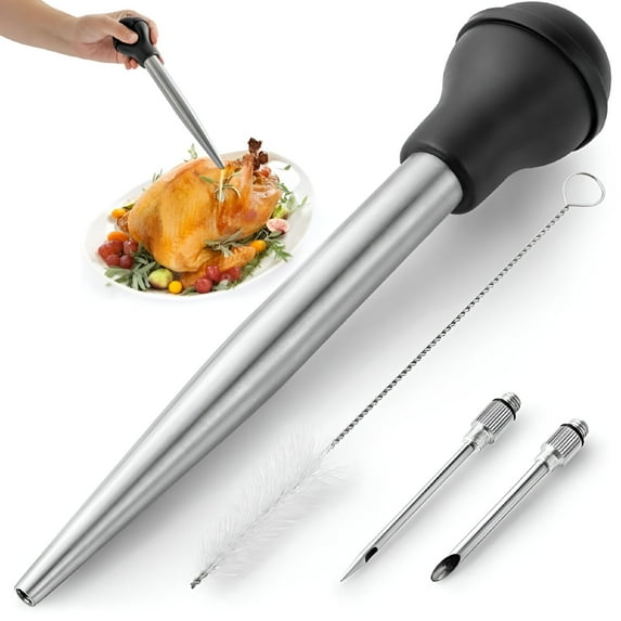 ACDANC Kitchen Stainless Steel Turkey Baster for Cooking - Food Grade ...