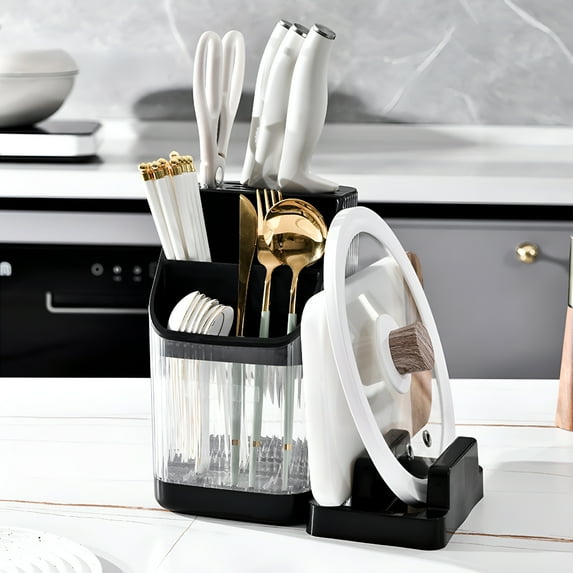 ACDANC Knife Holder and Utensil Holder,3 in 1 Universal Knife Block ...
