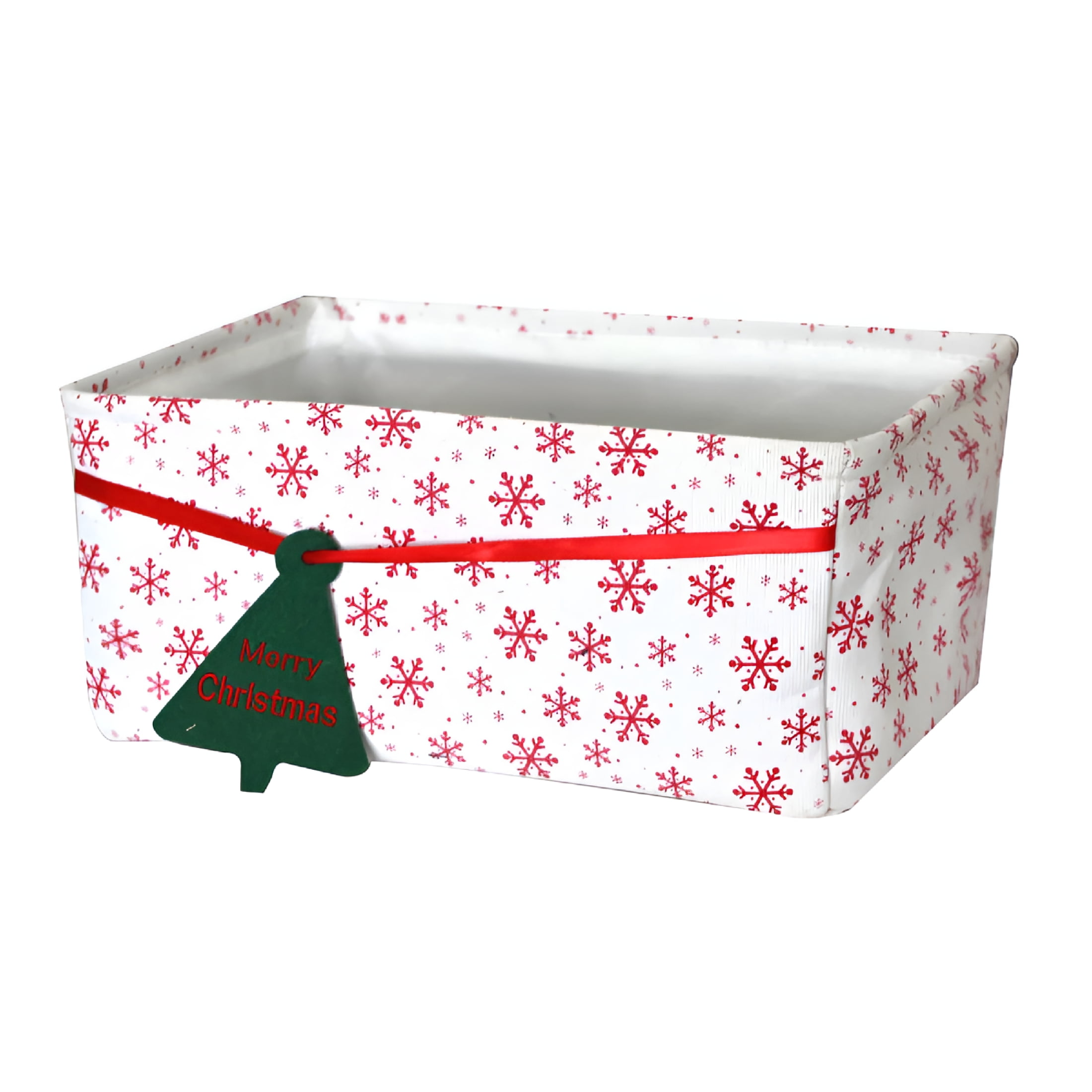 ACDANC Large Christmas Snowflake Storage Basket Winter Snow House ...