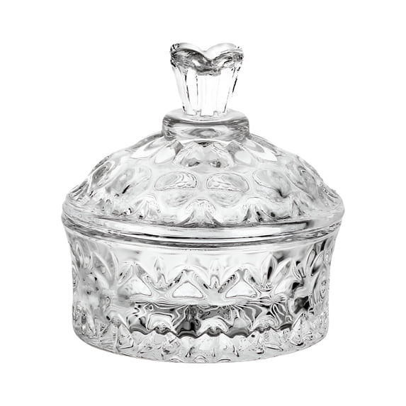 ACDANC Large Glass Candy Dish with Lid,Clear Crystal Candy Jar with Lid ...