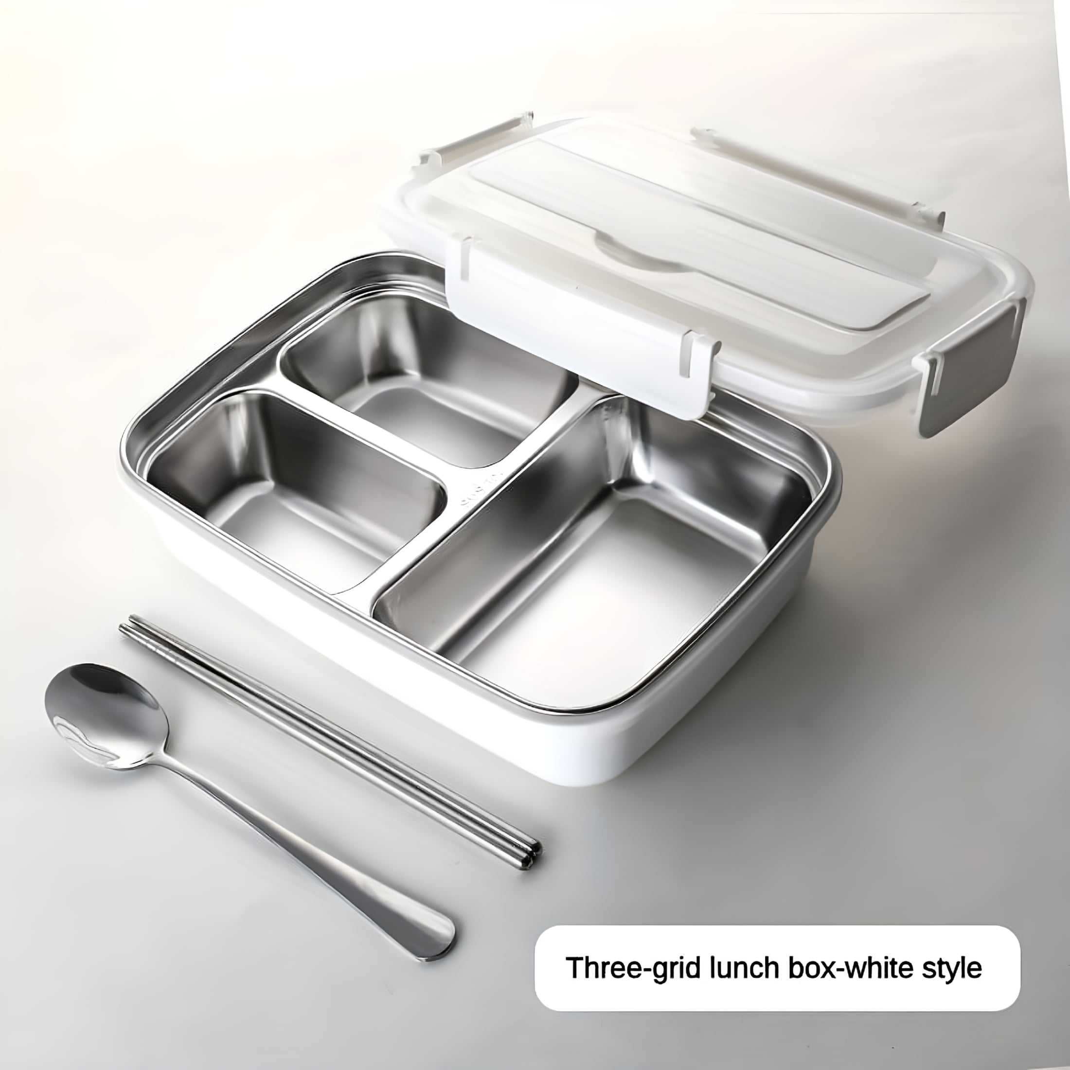 ACDANC Leak-Proof Stainless Steel Lunch Box with 3/4 Compartments ...