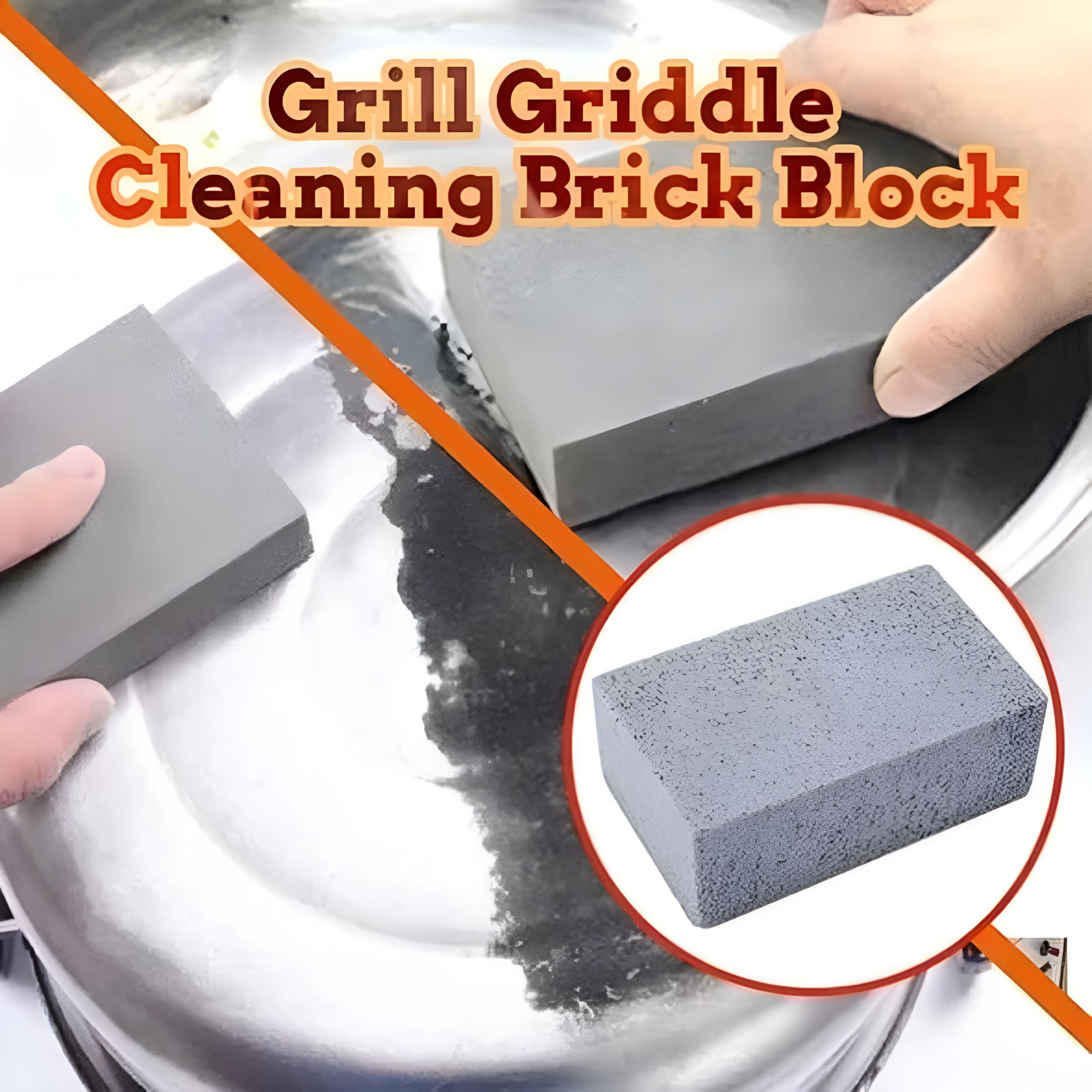 ACDANC Magic Griddle Scraper，1 Pack Gray Stone Cleaning Block Clean ...