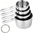 ACDANC Measuring Cups 4 Pieces,Stainless Steel Measuring Cups,Stackable ...