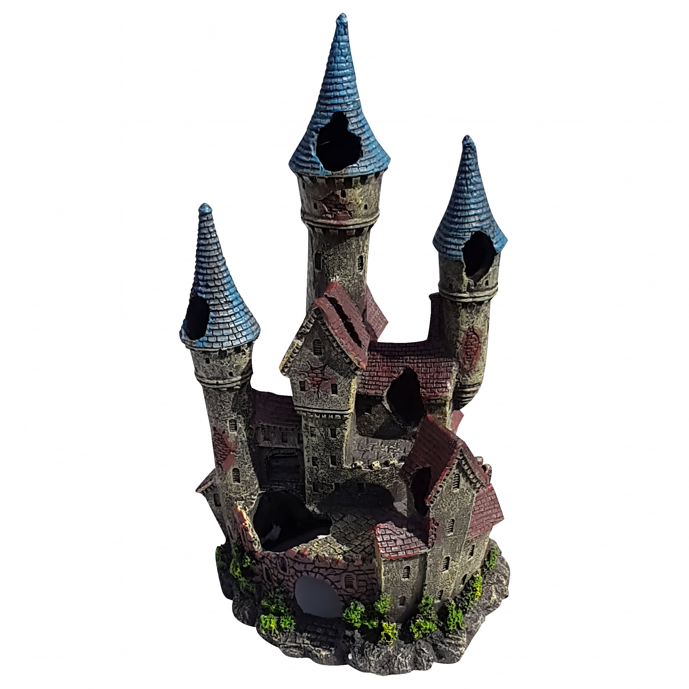 ACDANC Medieval Castle Fortress with Three Turrets Aquarium Fish Tank ...