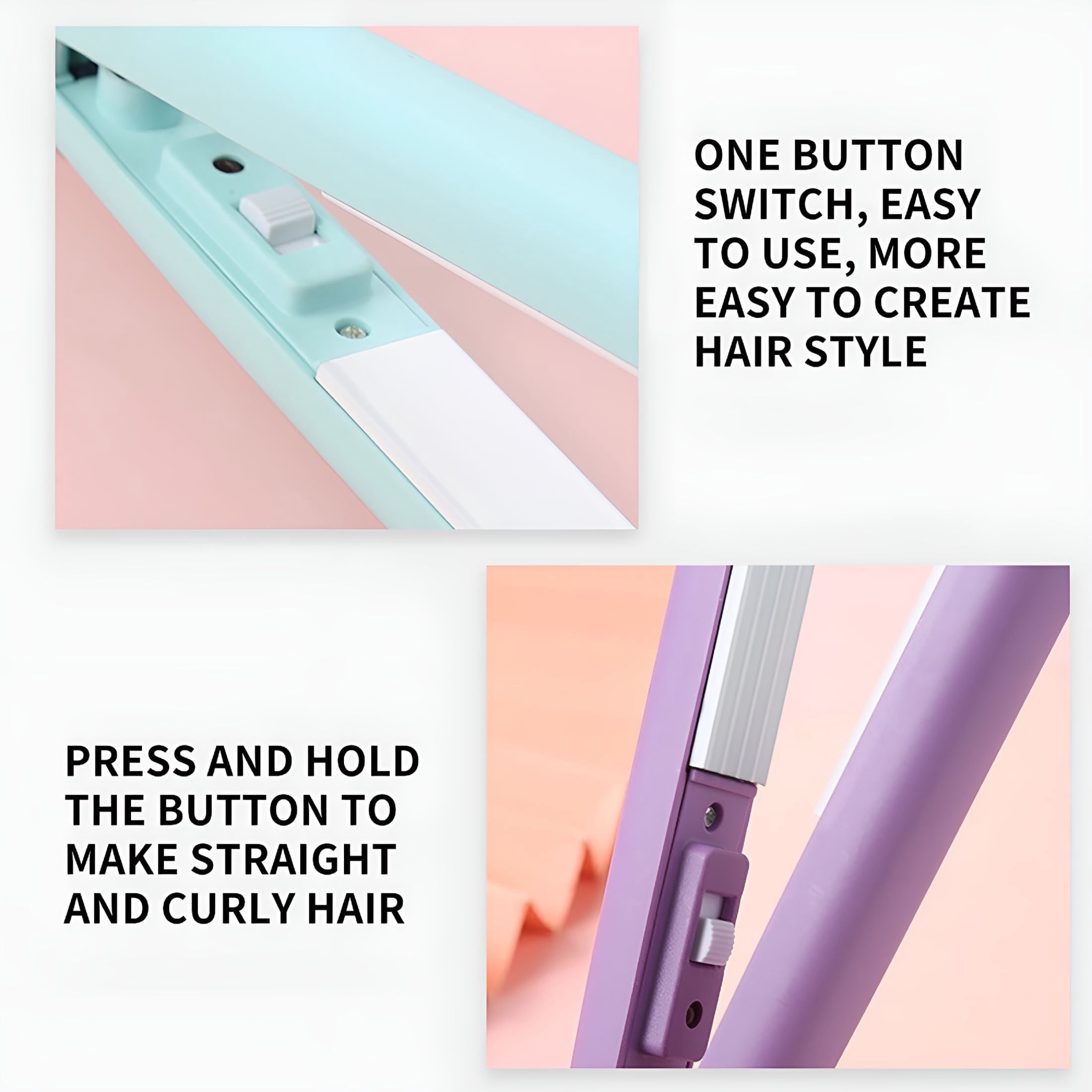 ACDANC Mini Dual Purpose Curling Iron Ceramic Mini Hair Curler for ...