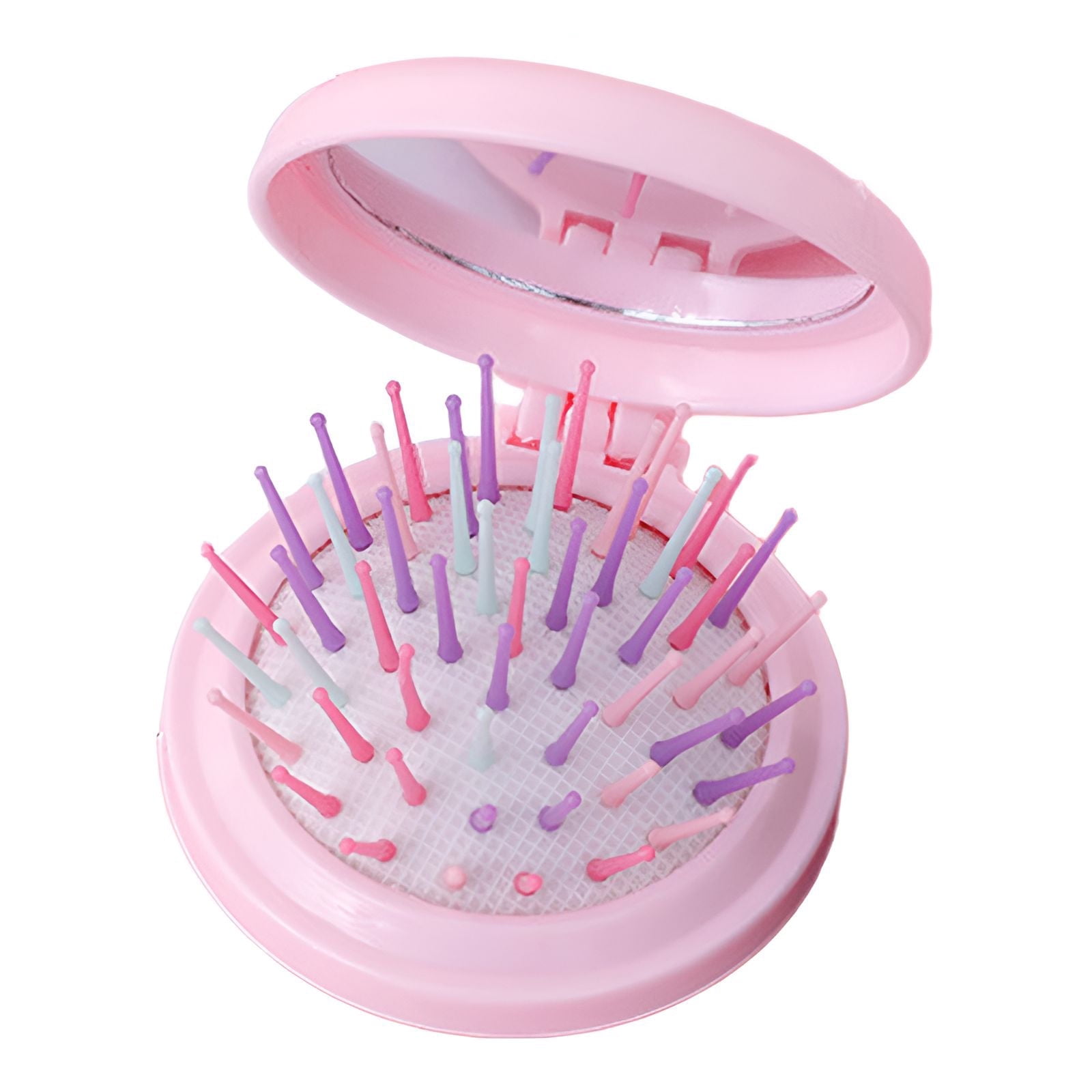 ACDANC Mini Hair Brush,Mirror Built Inside Travel Hair Brush,Instant ...