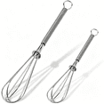 ACDANC Mini Wire Whisks,Set of 2 Portable Stainless Steel Kitchen Tiny ...