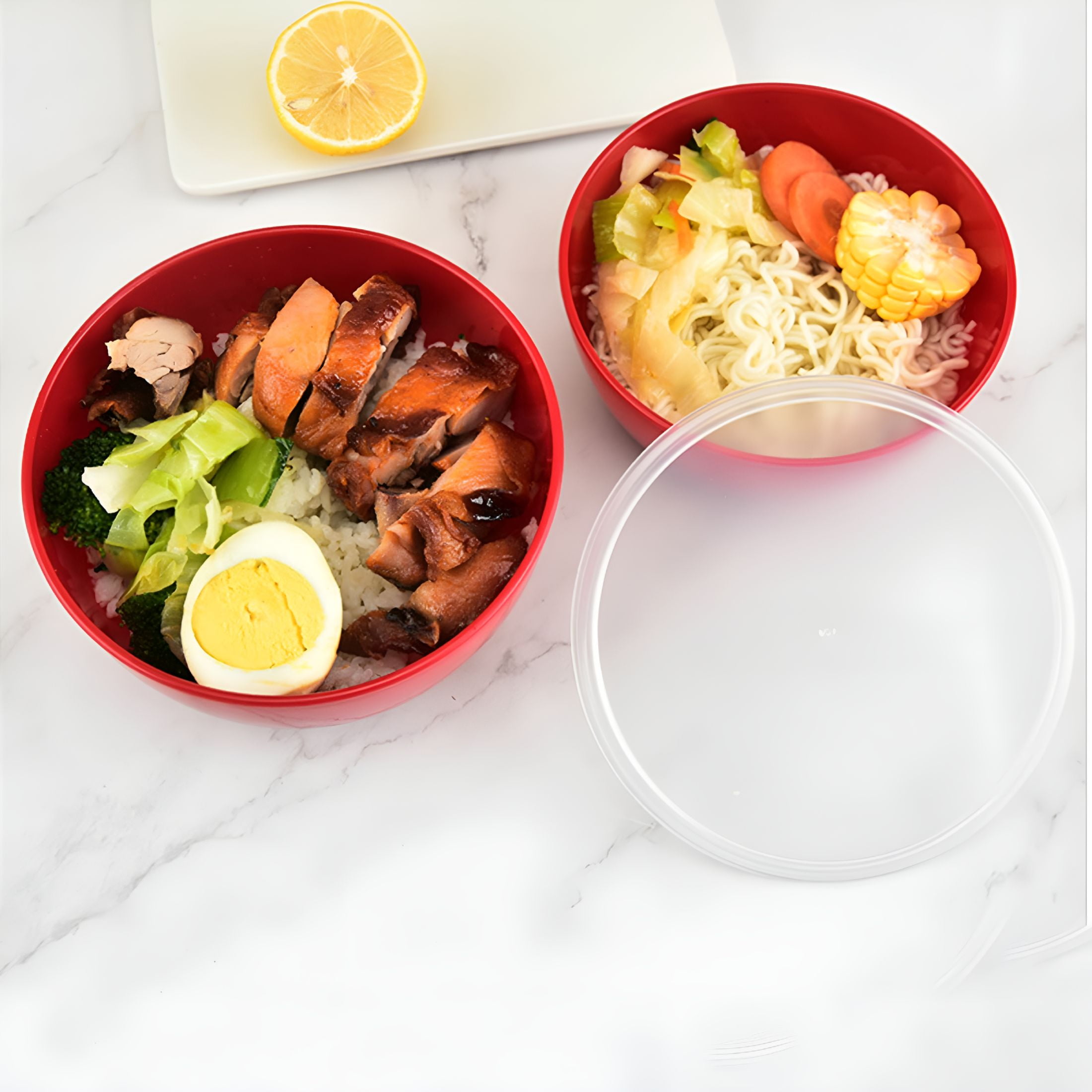ACDANC Mixing Bowls with Lids,Plastic Nesting Bowls Set,Storage Bowls ...