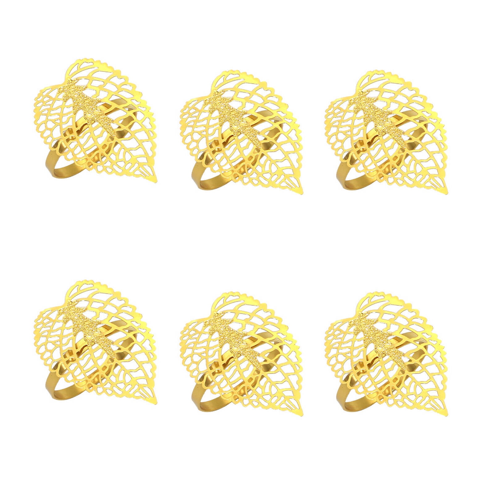 ACDANC Napkin Rings,Elegant Gold Napkin Rings,Detailed Flower Napkin ...