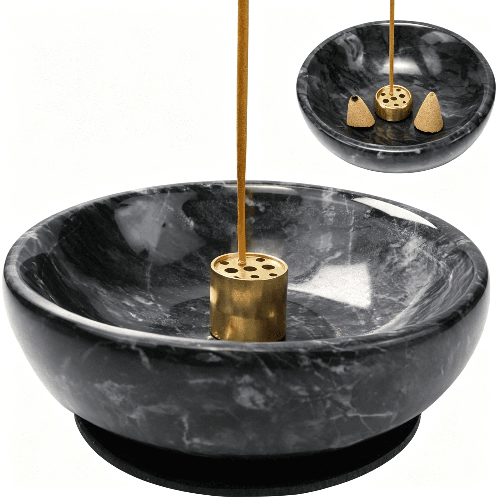 ACDANC Natural Marble Incense Burner,Handmade Incense Stick Burner ...