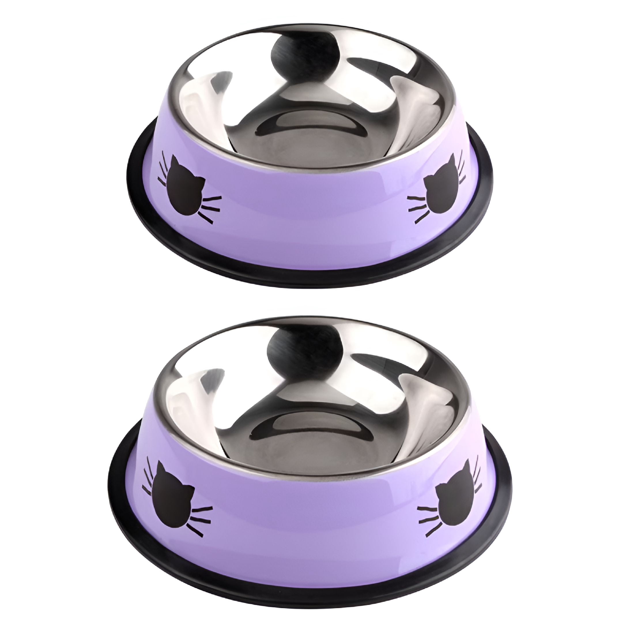 ACDANC No Spill Cat Bowls Water Food Stainless Steel Cats Bowl Dish for ...