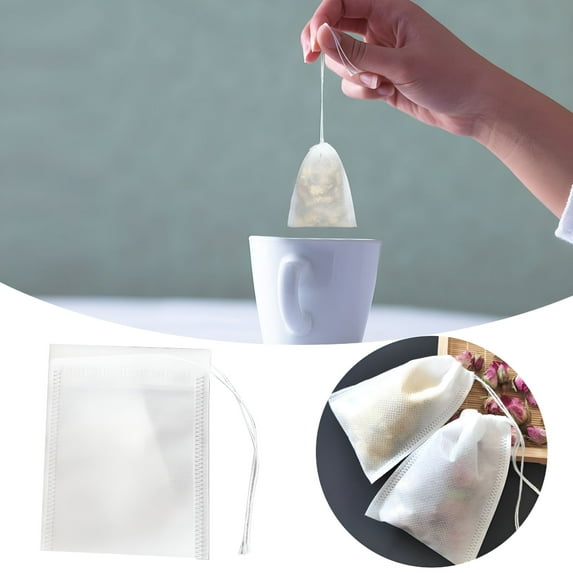 ACDANC Non Woven Drawstring Tea Bag Sandwich Food Storage Bags Pouch ...
