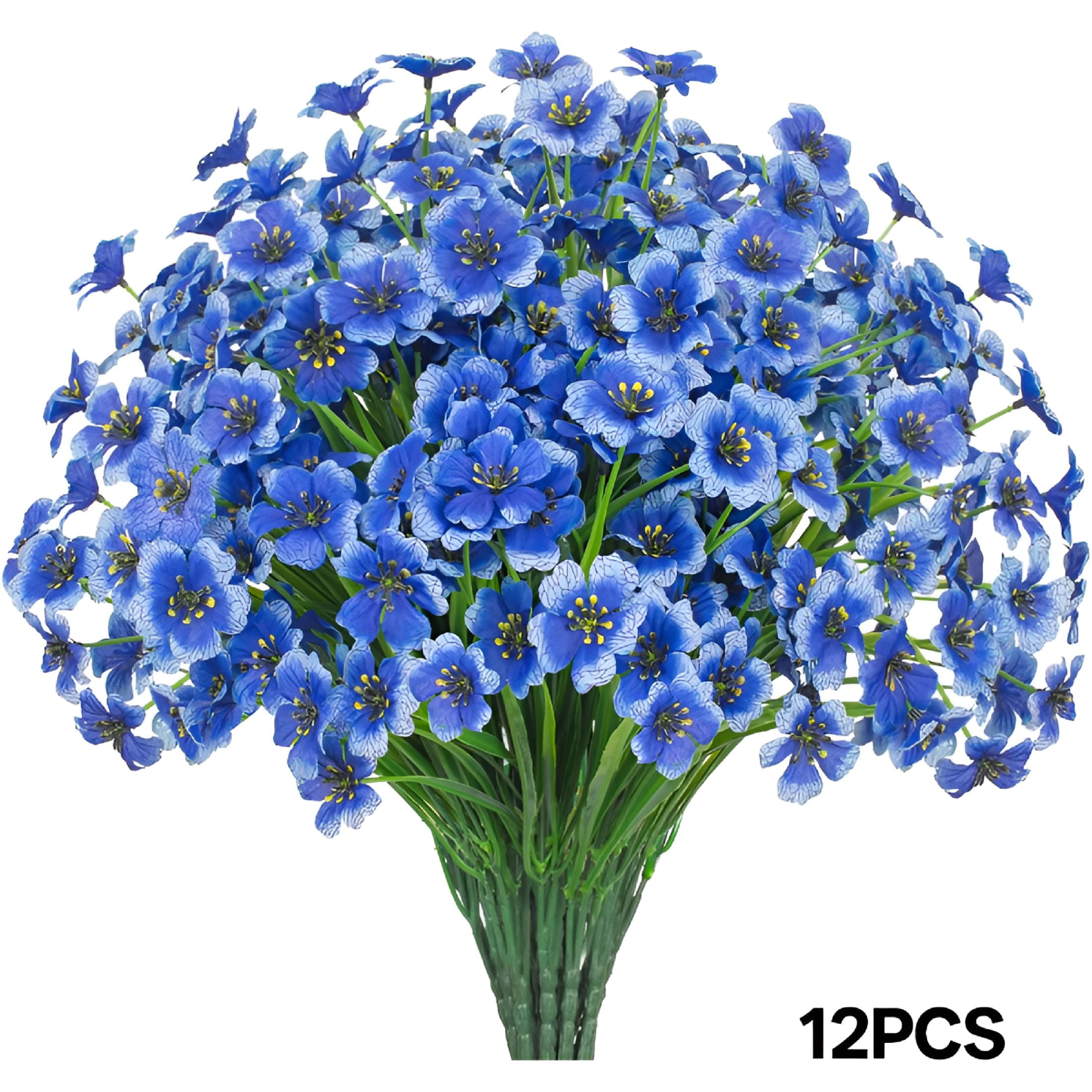 ACDANC Outdoor Artificial Flowers UV Resistant Fake Flower Plastic ...
