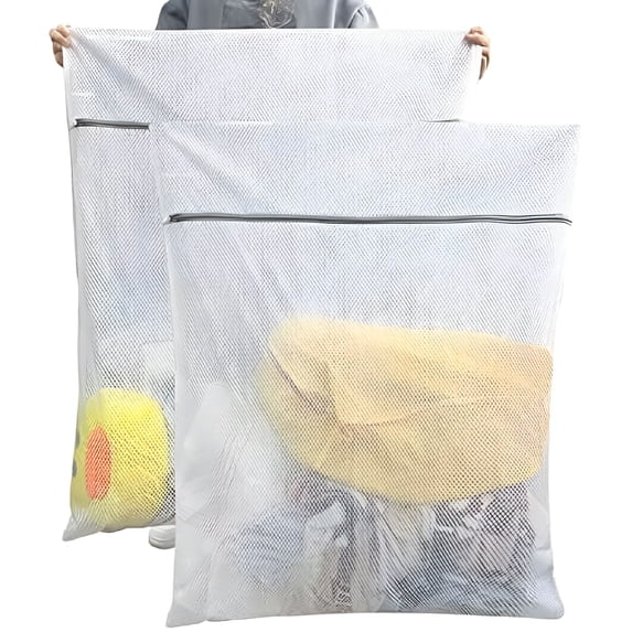 ACDANC Oversized Honeycomb Mesh Laundry Bags,2 Pack 35x43.3 inch Heavy ...