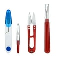 ACDANC Pack of 4 Metal Seam Ripper Scissors with Plastic Handle Cap ...