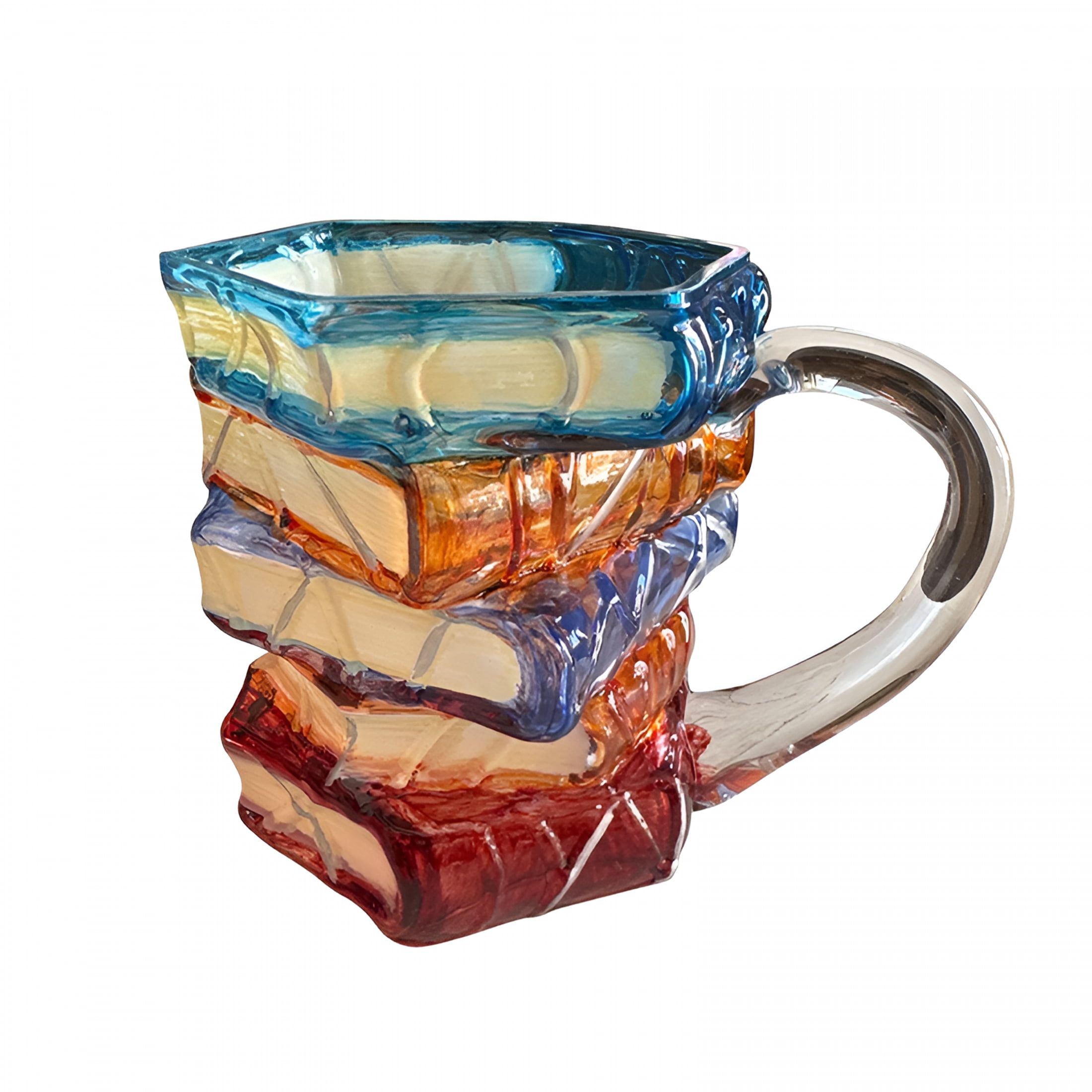 ACDANC Painted Book Mug,Novelty 3D Colored Glass Book Coffee Mug ...