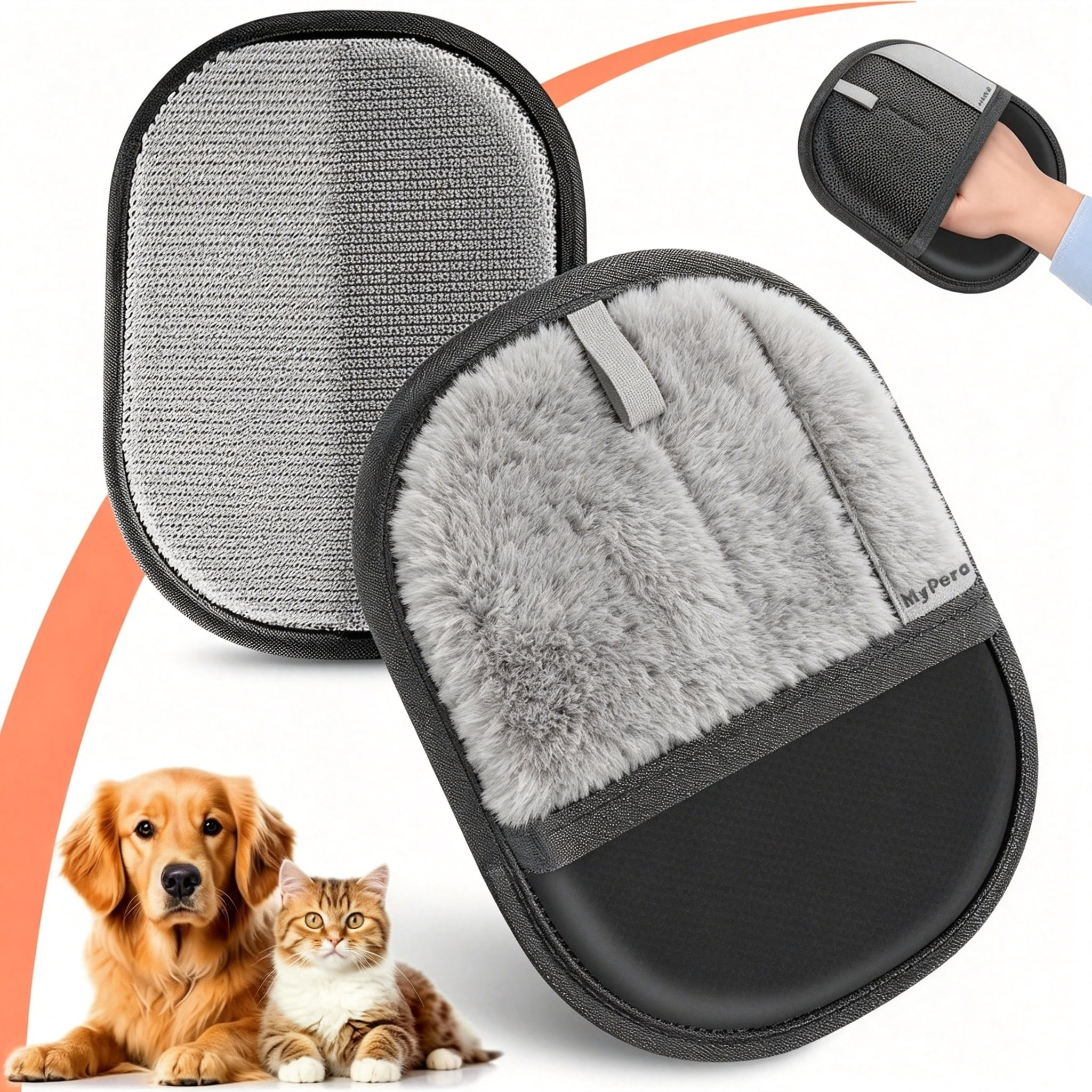ACDANC Pet Hair Removal Glove for Dogs&Cats,Upgraded Reusable ...