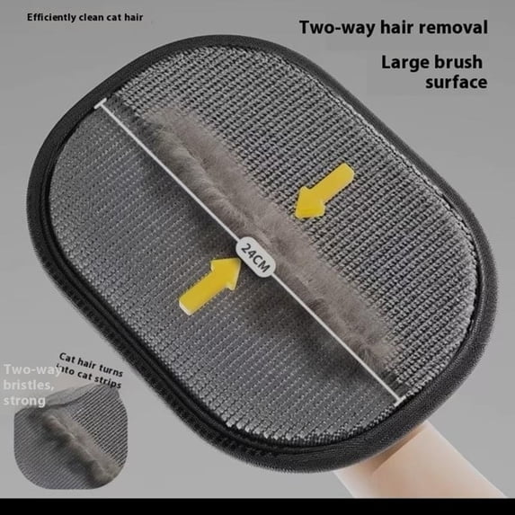 ACDANC Pet Hair Remover Glove Double-Sided Fur Gloves Cat Dog Fur ...